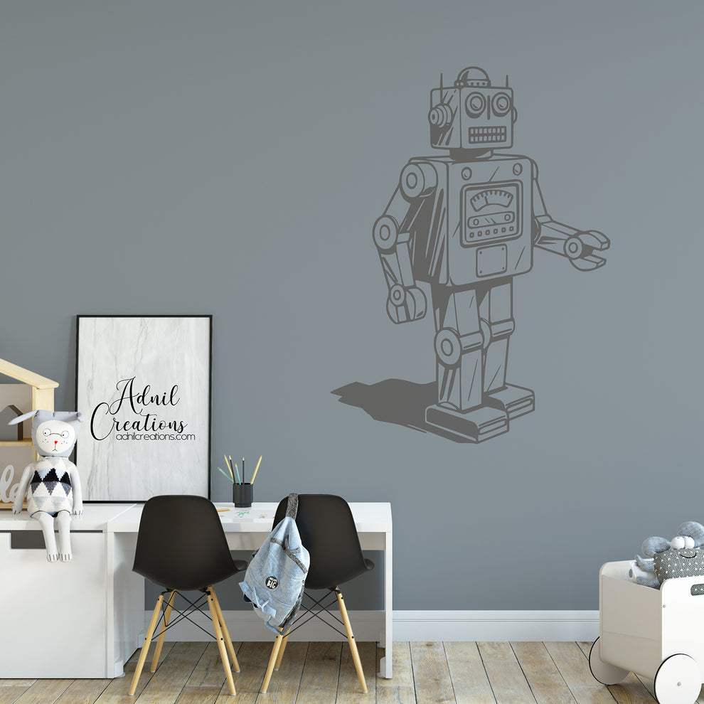 Retro robot | Wall decal – Adnil Creations